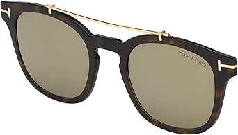 Amazon.com: Tom Ford FT 5532-B BLUE BLOCK DARK HAVANA/BROWN clip-on ...