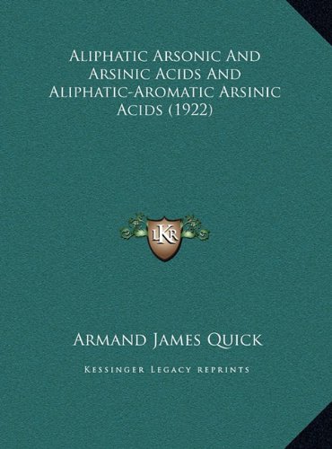 Aliphatic Arsonic And Arsinic Acids And Aliphatic-Aromatic Arsinic ...