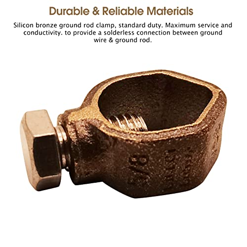 Snapklik.com : Silicon Bronze Ground Rod Clamp,UL & CSA listed,Great ...