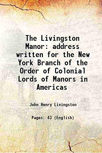 Amazon.in: Buy The Livingston Manor address written for the New York ...