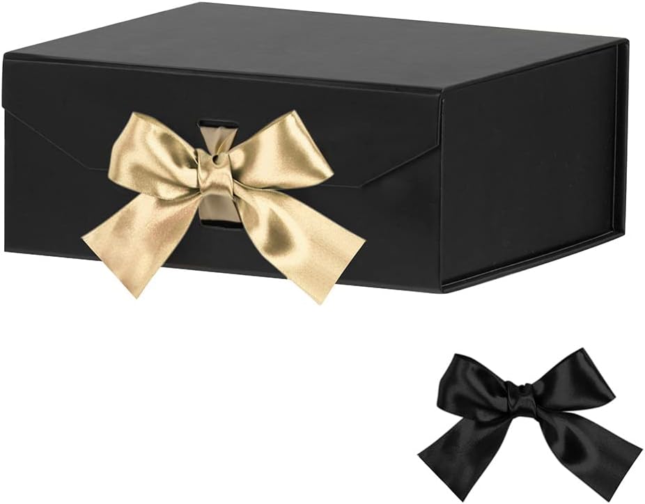 Amazon.com: Black Gift Boxes with Lid 8x7x3.3 Inches, Luxury Gift Boxes ...