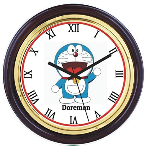 Buy Brass Wooden Wall Clock Nautical Handcrafted Doraemon dial 2.for ...