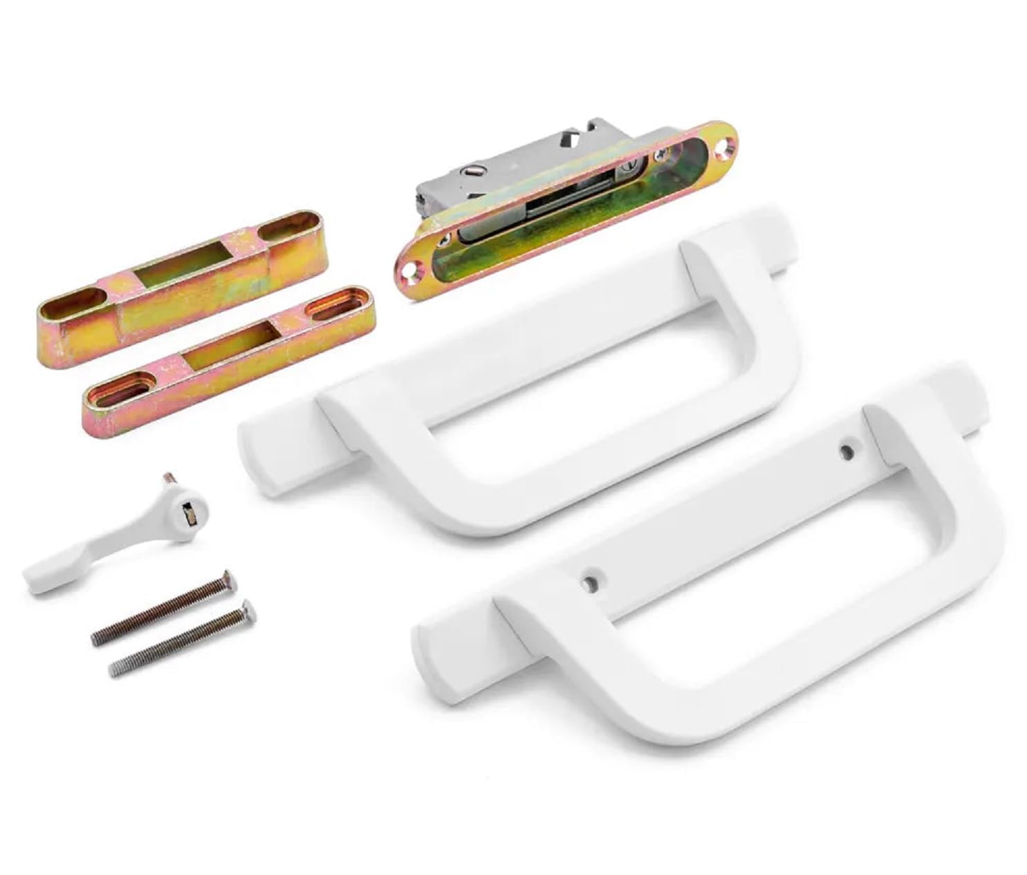 Amazon.com: 8.5" White PGT Sliding Glass Patio Door Complete Handle Set ...
