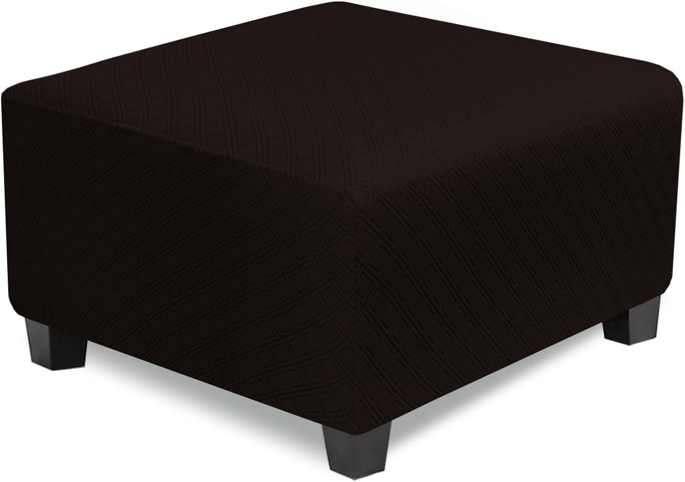 Amazon.com: NeColorLife Square Ottoman Cover Large,Stretch Square ...