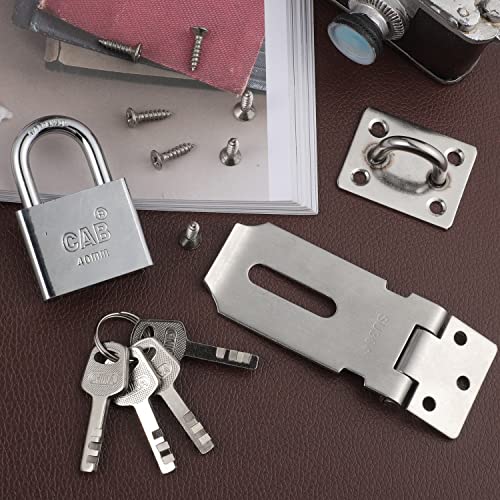 Heavy Padlock Hasp, 4 Inch Door Lock Door Latch Hasp Stainless Steel ...