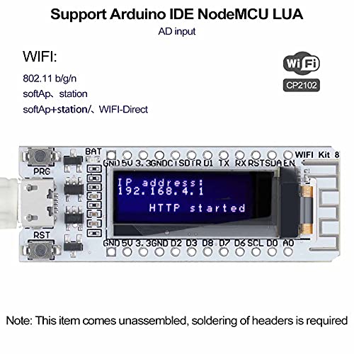 Buy MakerFocus ESP8266 Development Board WiFi Kit 8 Support WiFi Integrated CP2104 4MB SPI Flash ...
