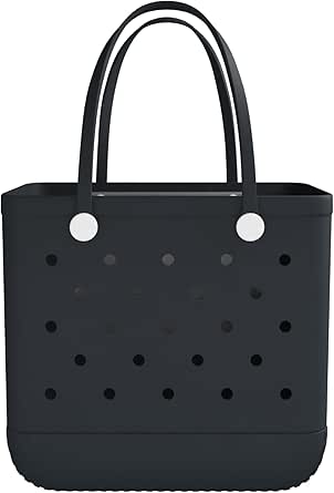 Amazon.com: MEIKWAN Medium Size Lightweight Rubber Tote Bag - Rubber ...