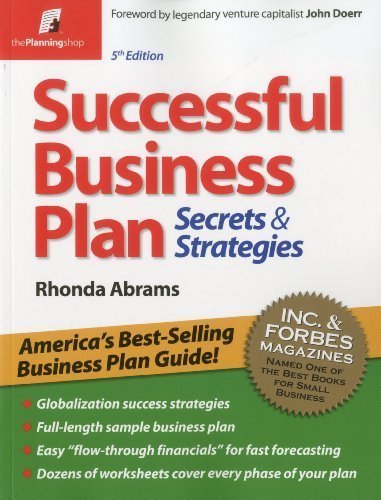 By Rhonda Abrams: Successful Business Plan: Secrets & Strategies ...