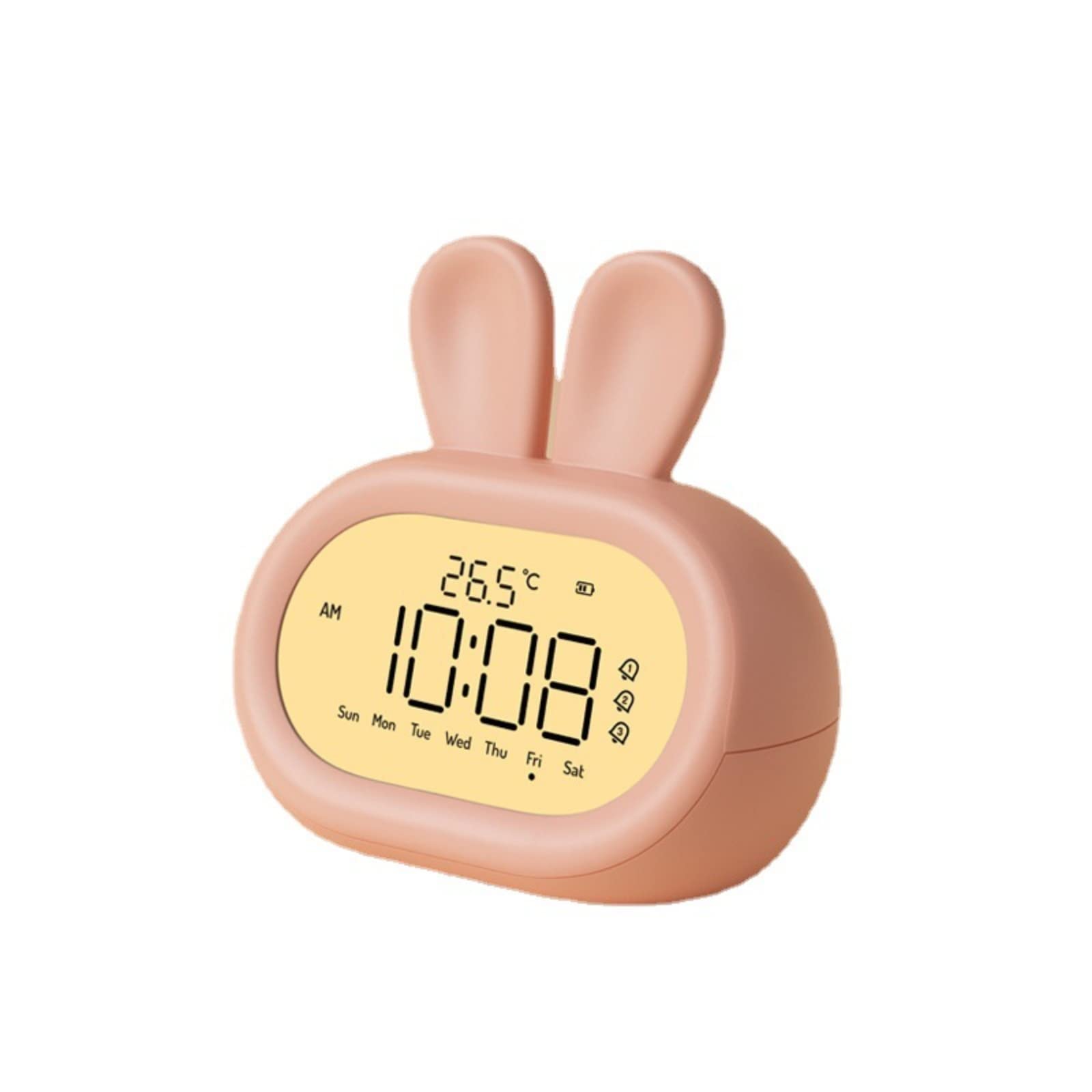 Amazon.com: Aiyingmei Rabbit Digital Alarm Clock with Night Light,3 ...