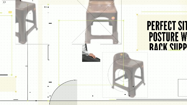 tik tok stool with back support