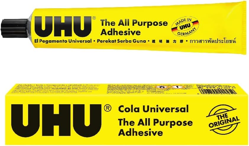 UHU Lot de 2 tubes de colle adhésive multi-usages dans des boîtes de ...