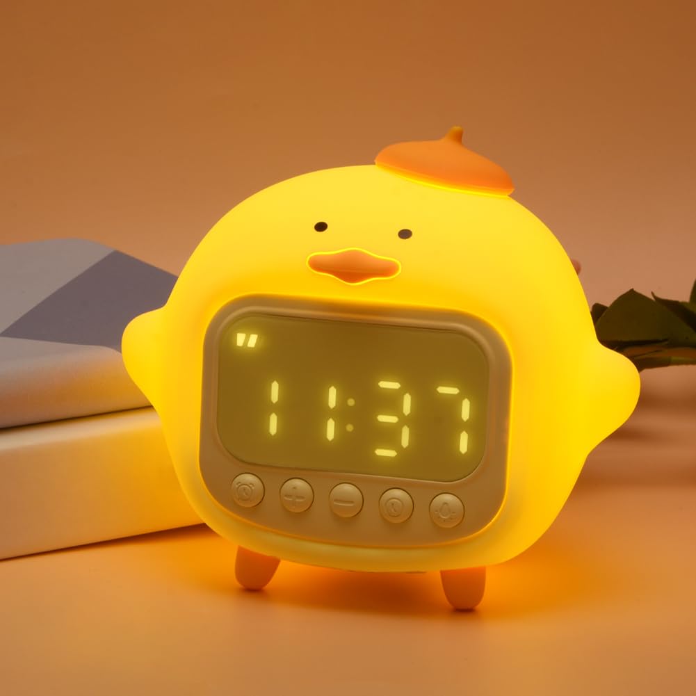 Amazon.com: LVOERTUIG Cute Duck Alarm Clock for Kids, Cute Digital ...
