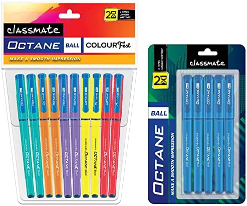 Classmate Octane- Blue Ball Pens (Pack of 10) Octane- Blue Ball Pens ...