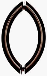CRL 6" Oil Rubbed Bronze Crescent Style Back-to-Back Pull Handles ...