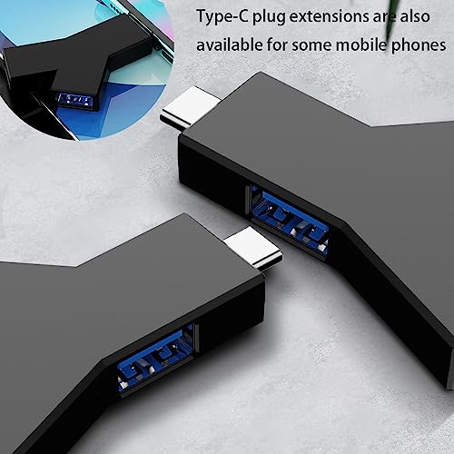 Youery Mini Y Portable Type-C, USB 3-Port Splitter, USB Splitter Hub, 2 ...