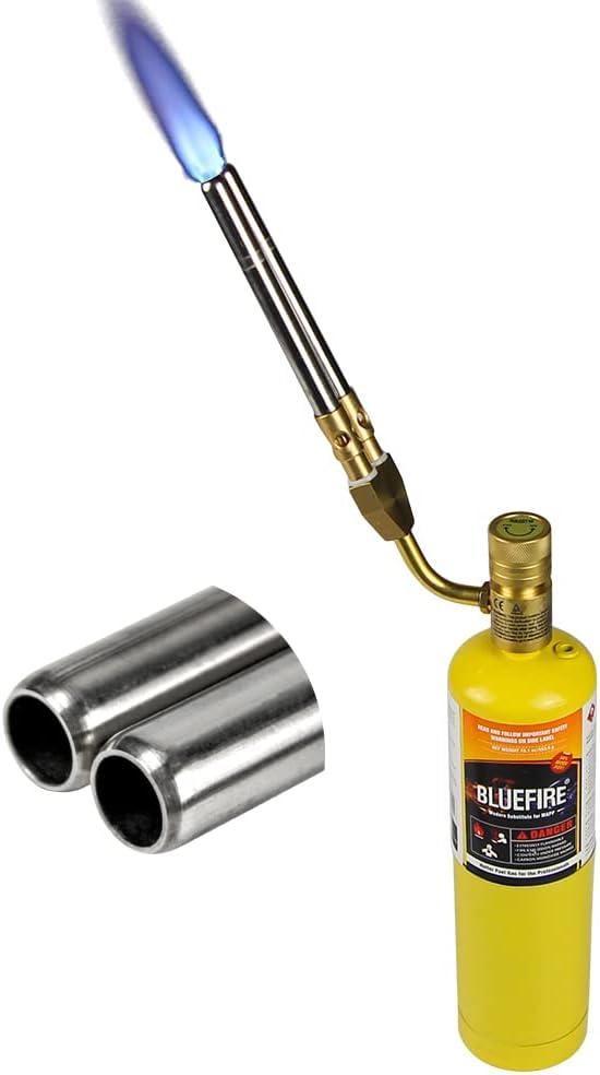 Buy BLUEFIRE Double Flame Jet Turbo Torch Head with MAPP Kit High ...
