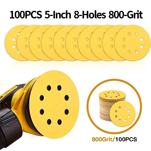 Snapklik.com : 100 Pcs 5 Inch Sanding Discs Hook And Loop Sanding Discs ...