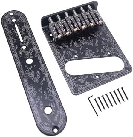 Amazon.com: Jiayouy Carved Roller Telecaster Bridge 6 String Saddle ...