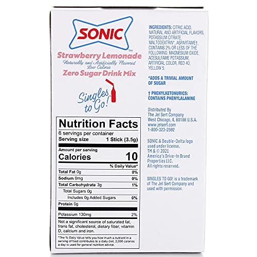 Snapklik.com : Sonic Strawberry Lemonade Singles To Go Drink Mix 6 ...