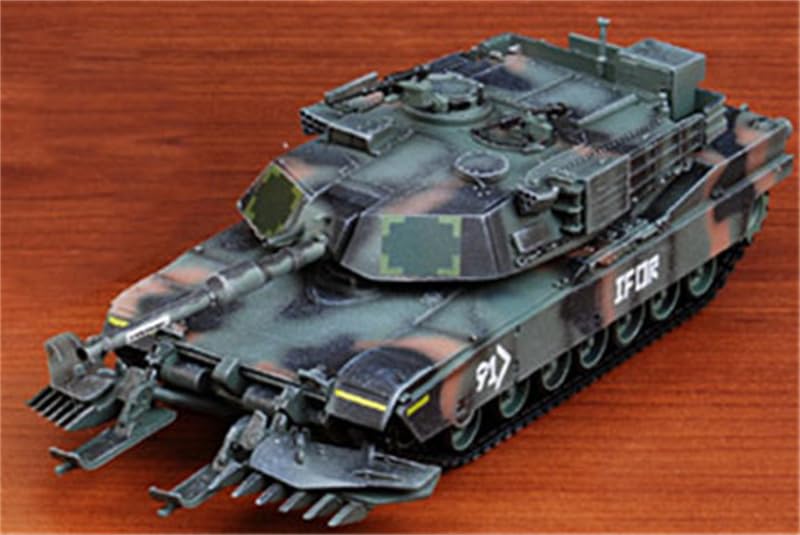 Amazon.com: General Dynamics M1 Abrams US Army Bosnia 1996 Mine Plough 1/72 Tank Pre-Built Model ...