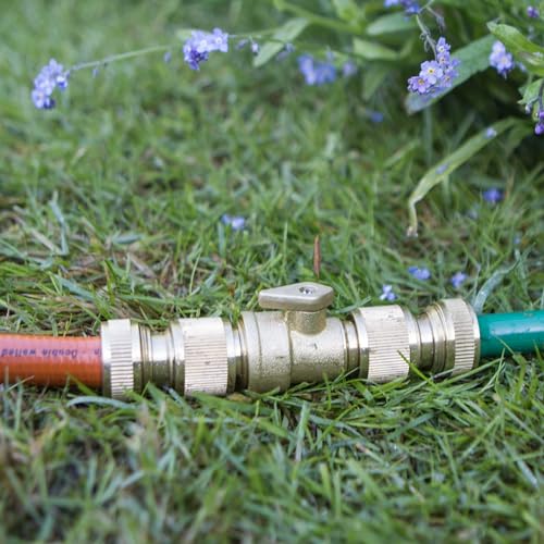 Darlac Shut Off Valve Hose Fitting Solid Brass Garden Valve for Garden ...