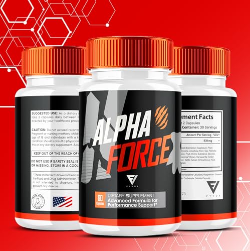(2 Pacotes) Alpha Force Max - Suplemento de Suporte de Alta Potência ...