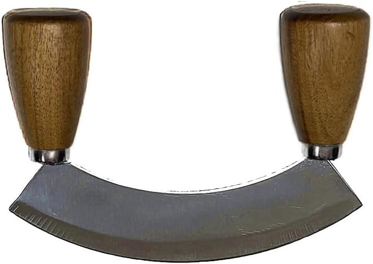 Amazon.com: TIYOORTA Mezzaluna Chopper Rocking Knife with Sharp Blades ...