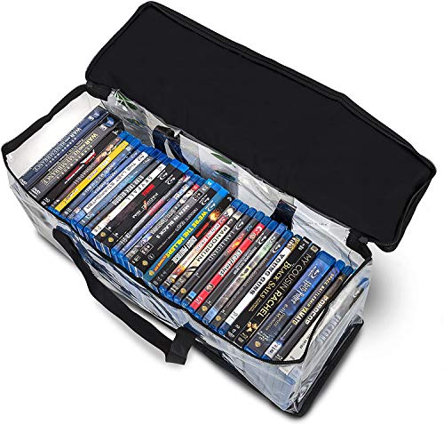 Set of 2 DVD Storage Bags (Holds 40 DVD's Each - 80 Total!). Convenient ...