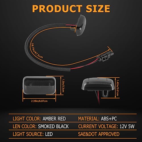 Snapklik.com : Gempro LED Dually Fender Side Marker Lights For 2015 ...
