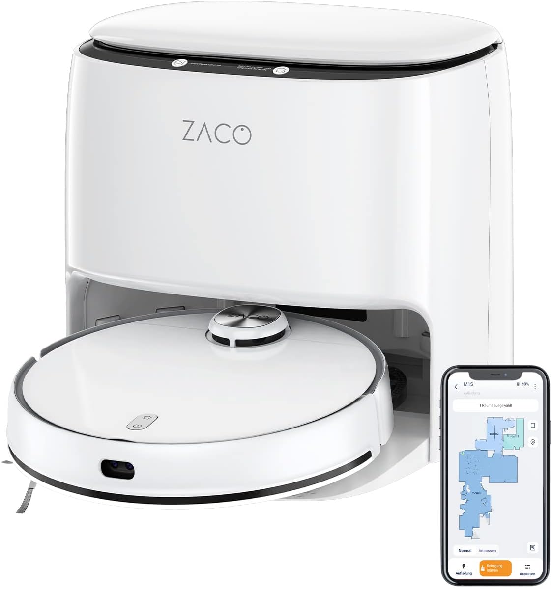 Zaco A9s Robotic Vacuum Cleaner with Mop Function, App and Alexa ...