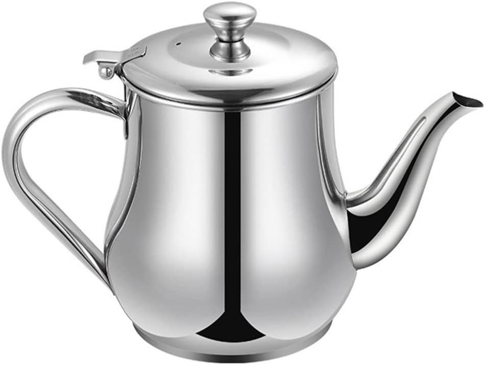 Amazon.com: Cabilock Oil Container 18OZ Stainless Steel Olive Oil Pot ...