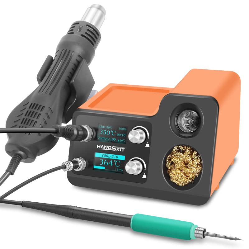 HandsKit ST12A 2-in-1 Digital Hot Air Rework Gun and Soldering Iron ...