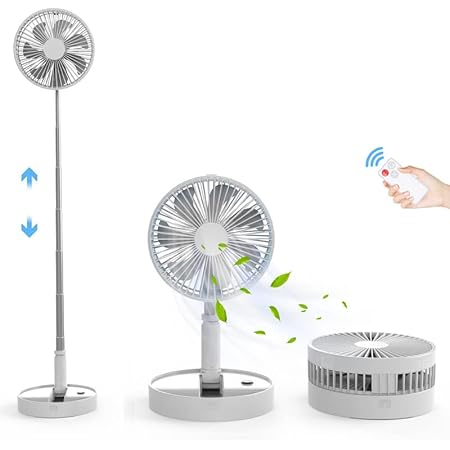 Amazon.com: Ceipetley 8 Inch Foldaway Table Fan with Remote Control ...