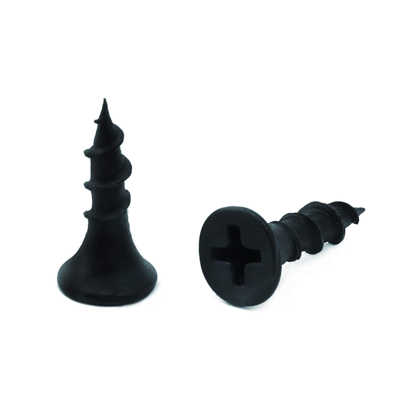 Snapklik.com : #6 X 5/8 Wood Screw 100PCS Black Phosphate Coated ...