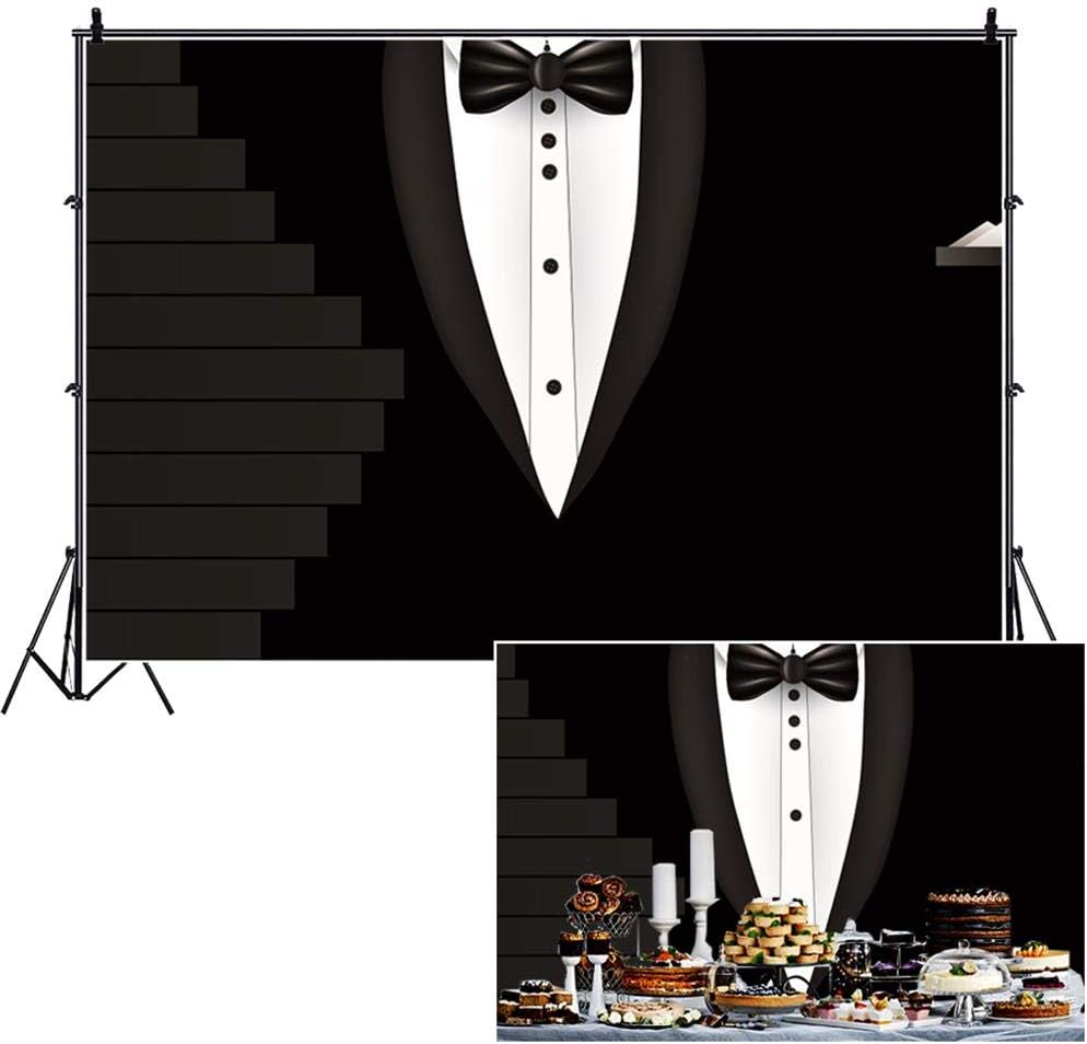 Amazon.com : AOFOTO 7x5ft Classic Man Backdrop Black Gentleman Tuxedo ...