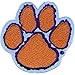 Amazon.com: Orange Clemson Footprint Sport Embroidered Sew on Patch ...