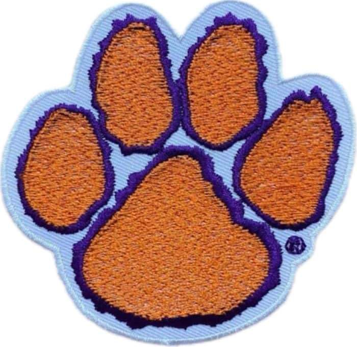 Amazon.com: Orange Clemson Footprint Sport Embroidered Sew on Patch ...