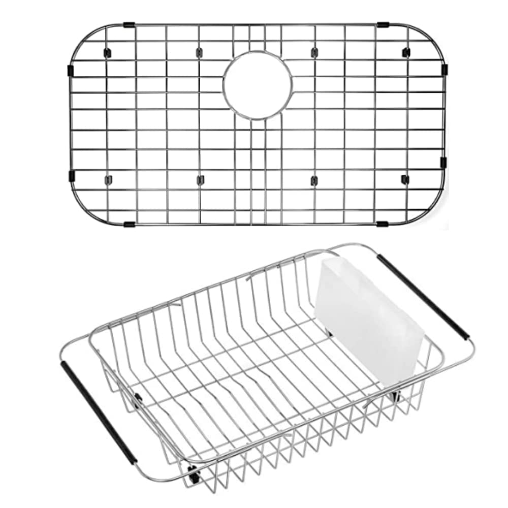 SANNO Kitchen Sink Grate Stainless Steel Sink Protector for Kitchen ...