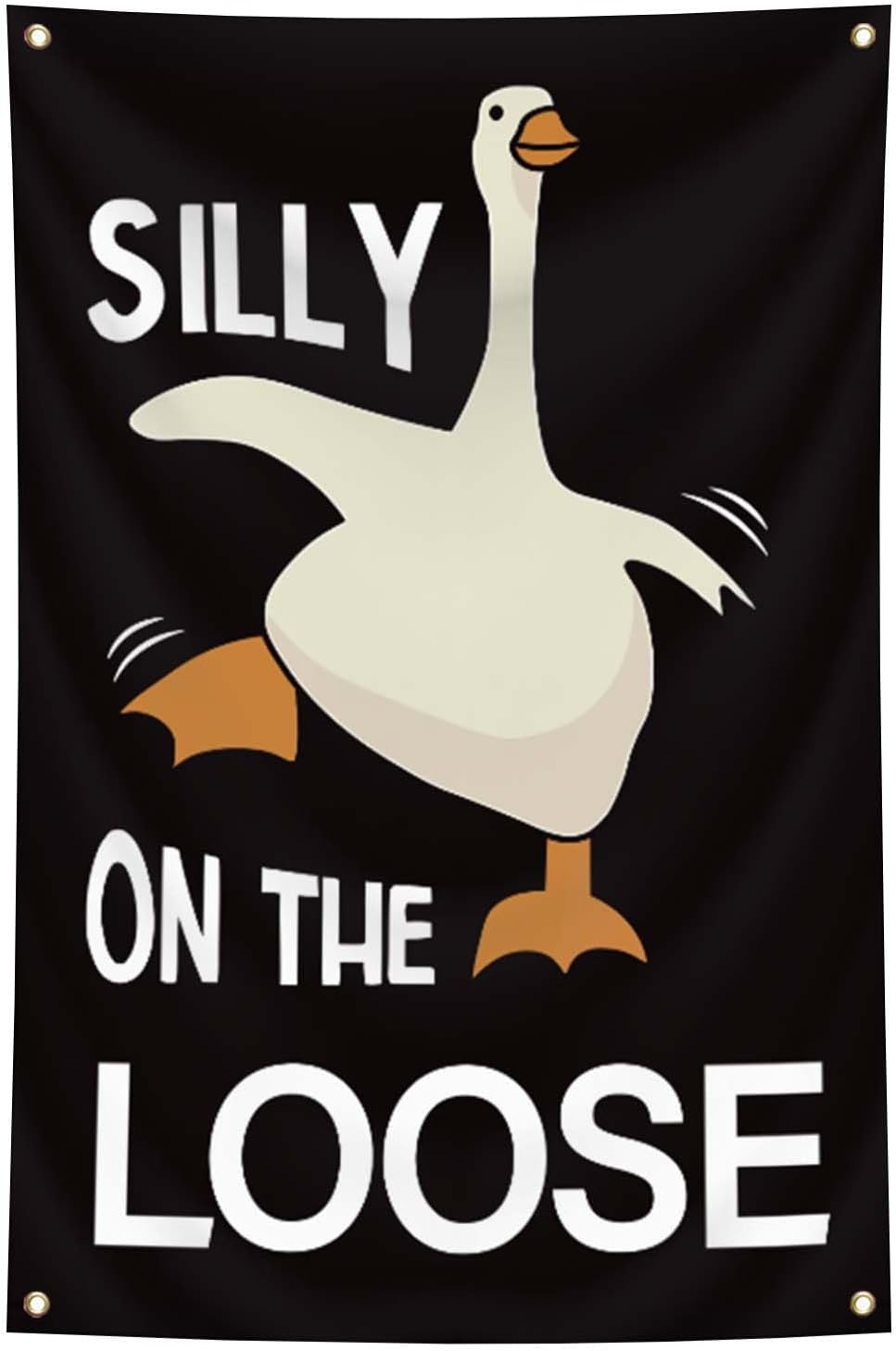 Amazon.com : 2x3 Feet Funny Silly Goose Flags for Room With 4 Brass ...