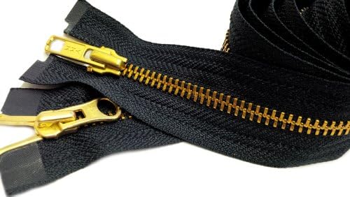 Amazon.com: 36" Parka Jacket Zipper YKK #5 "2-Way" Brass ~ Separating ...