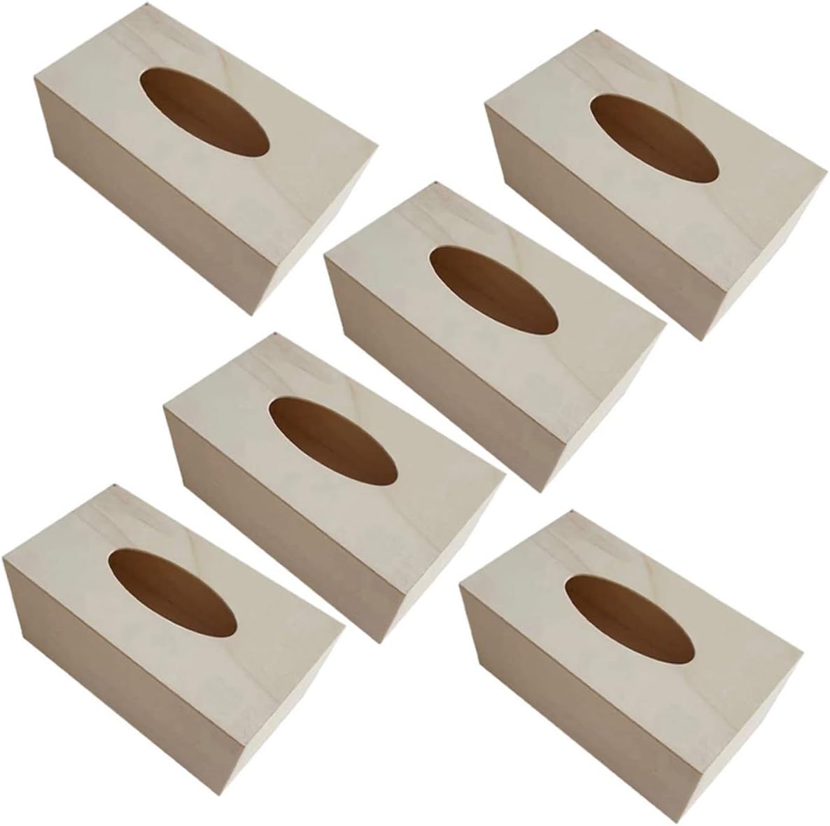 Amazon.com: 6” Unfinished Wooden Tissue Box by Make Market - Ready-to ...