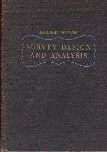 Survey Design and Analysis: hyman, herbert: 9780029157701: Amazon.com ...