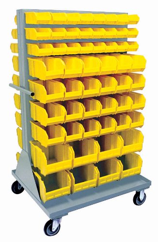 Lyon Steel Bin Cart without Bins, Dove Gray, 1200lbs Load Capacity, 64 ...