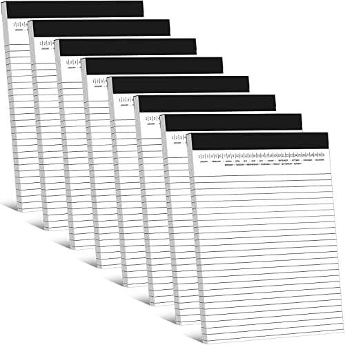 Amazon.com : Geyee 8 Set Legal Pads 5.75 x 8.5 Inches White Note Pads ...