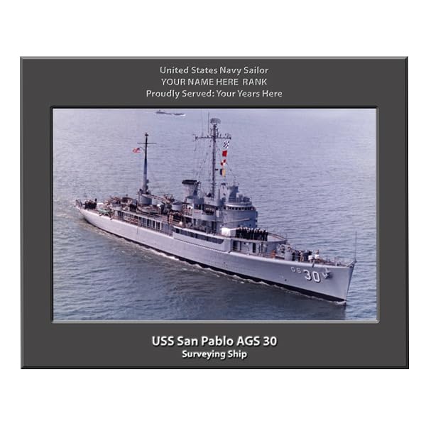 Amazon.com: USS San Pablo AGS-30 Personalized United States Navy Ship ...