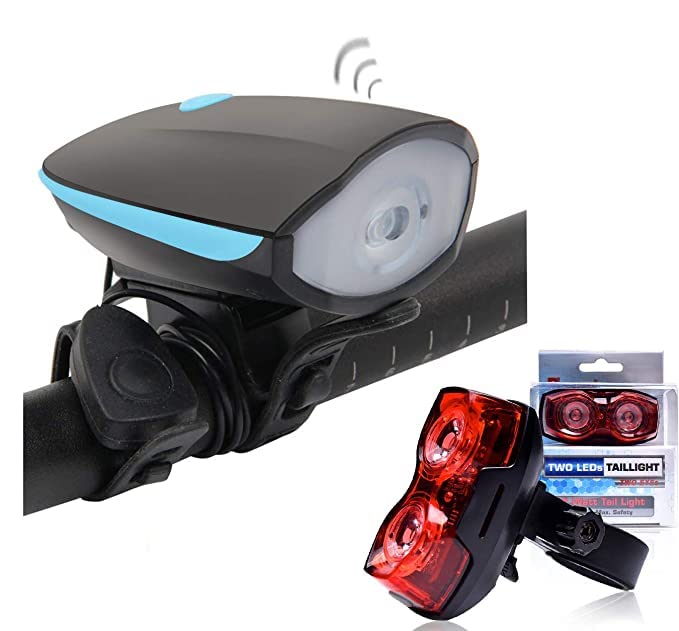 TREXEE Bicycle Laser Lights Combo of Rechargeable Head Cycle Light with ...