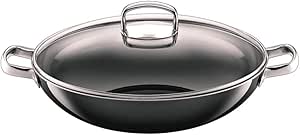 Silit Wok-Set 2-Piece Uncoated Ø 36cm Black Made in Germany Pouring Rim ...