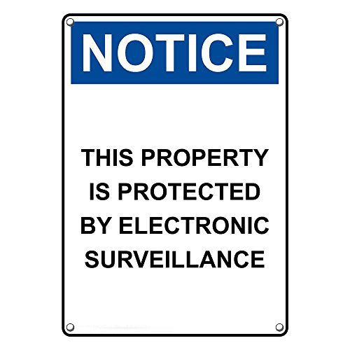 Amazon.com: Weatherproof Plastic Vertical OSHA Notice Protected by ...