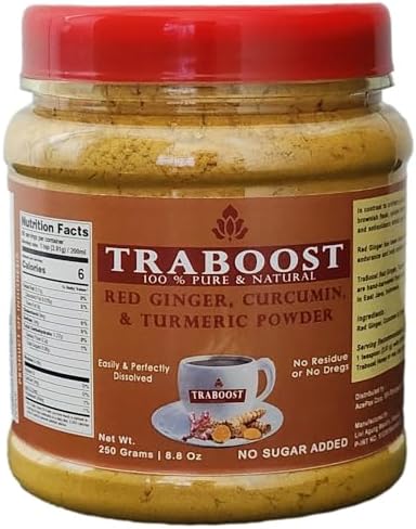 Amazon.com : TraBoost Organic Red Ginger Root, Turmeric and Java Turmeric ULTRA FINE Powder | No ...