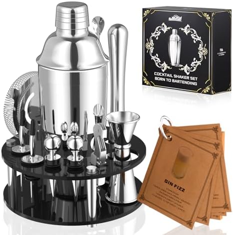 Amazon.com: Wyndham House Stainless Steel Bar Set with Cocktail Shaker ...
